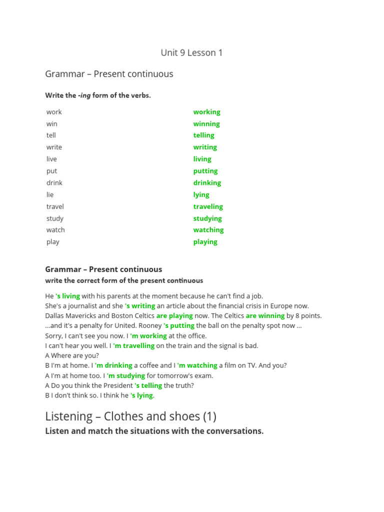 Unidad 9 Elementary Helbling | PDF