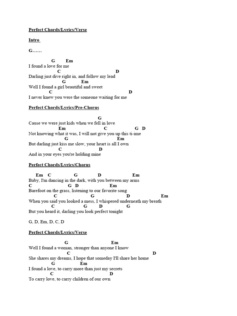 Perfect Chords | PDF