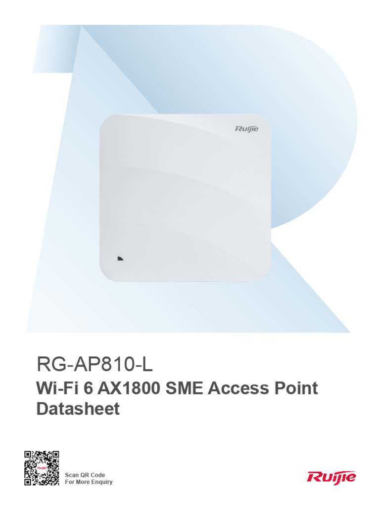 RG-AP810-L 802. 11ax Dual-Radio Dual-Band Indoor Wireless Access Point ...