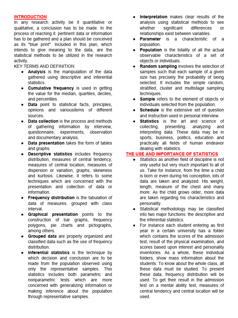 Engineering Data Analysis - Introduction | PDF