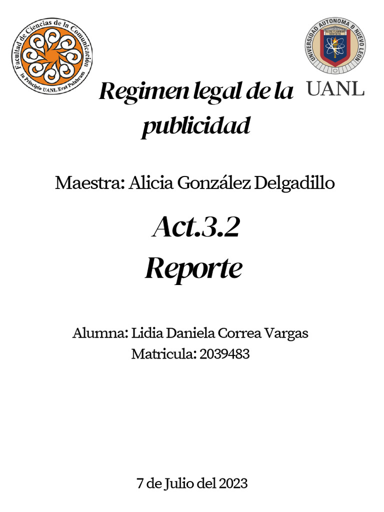 LDCV Act.3.2 Reporte | PDF