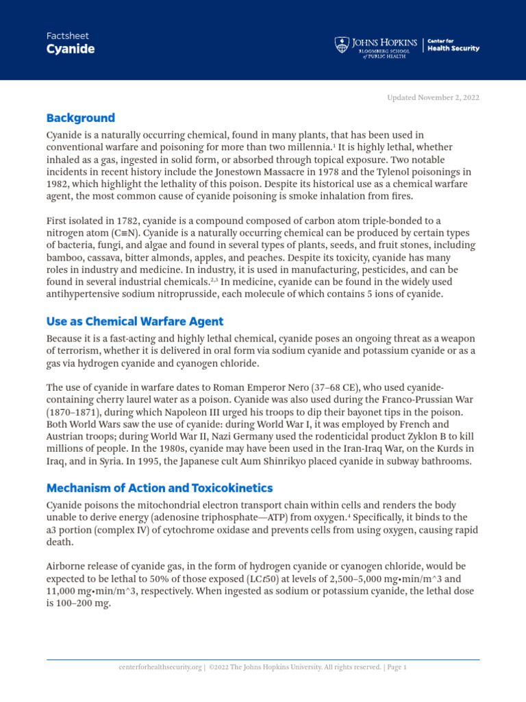 Cyanide | PDF | Cyanide | Poison