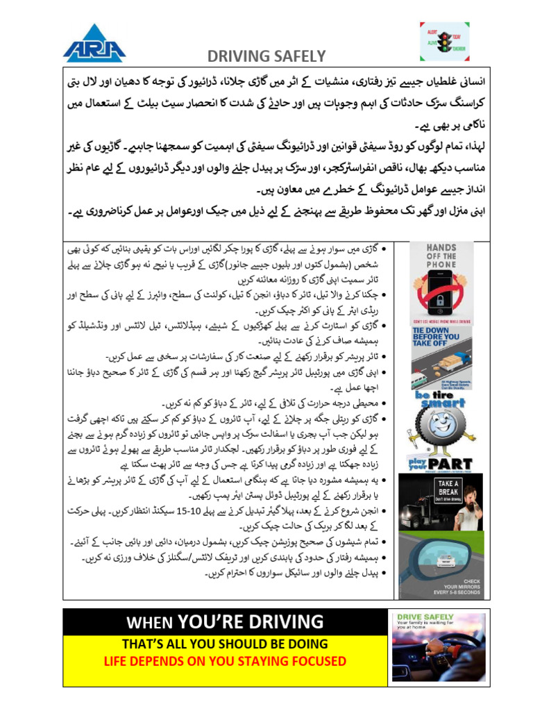 Driving - Urdu | PDF