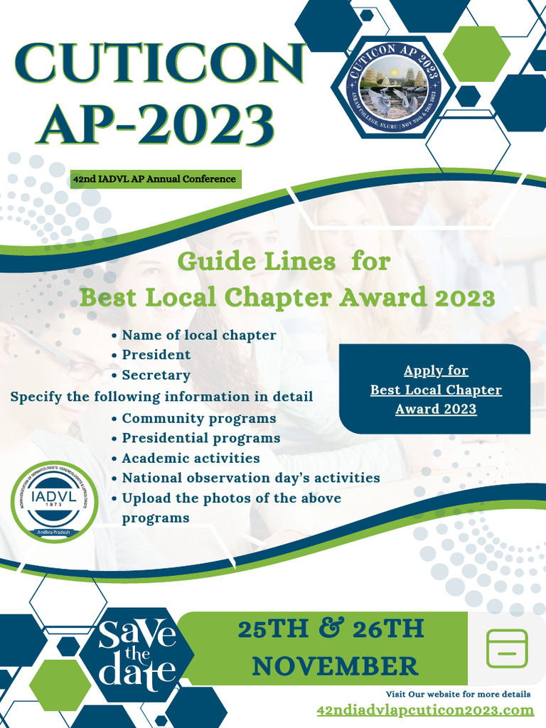 Best Local Chapter Award 2023 - AP CUTICON | PDF