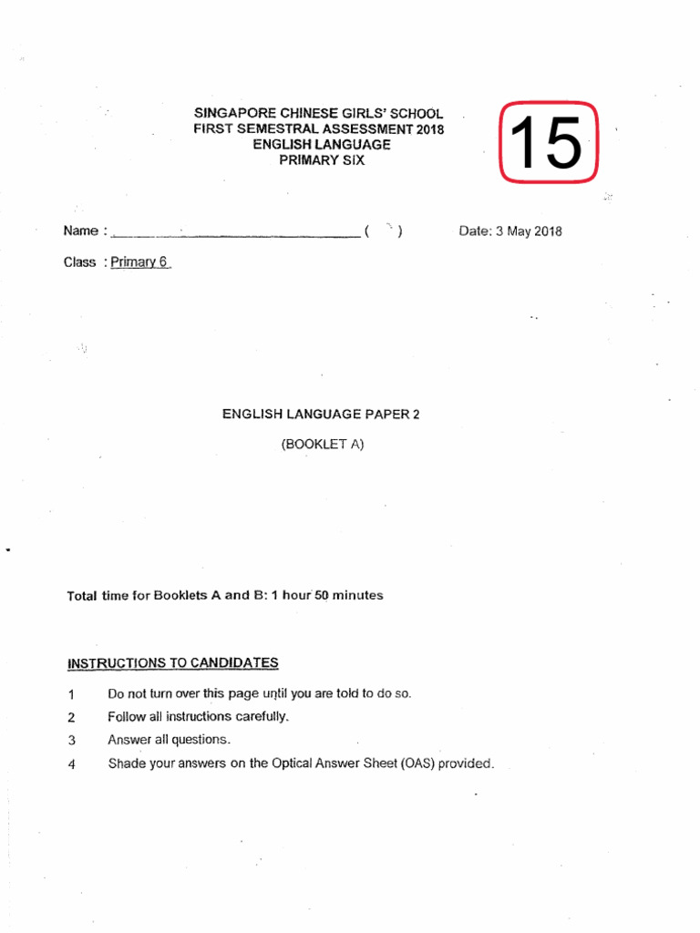 15 IPSLE Revision Paper | PDF