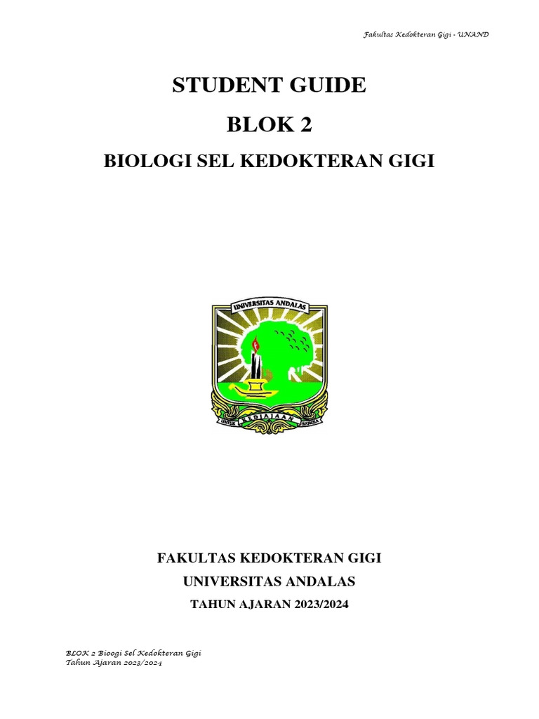 Panduan Blok 2 Biologi Sel Gigi | PDF
