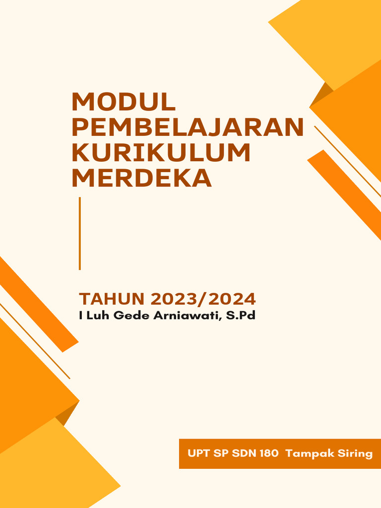 MODUL PEMBELAJARAN KURIKULUM MERDEKA | PDF