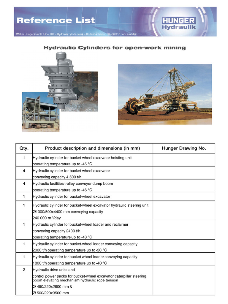Hydraulic Cylinders for Mining Equipment | PDF | Technology & Engineering