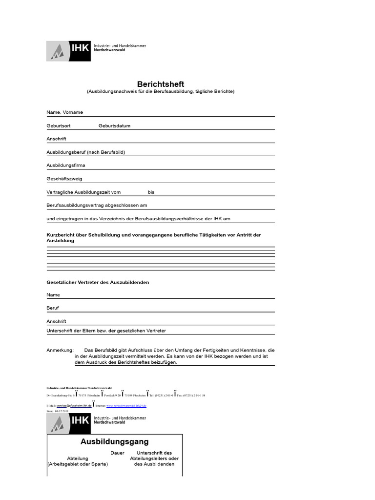 Berichtsheft Gew Data | PDF