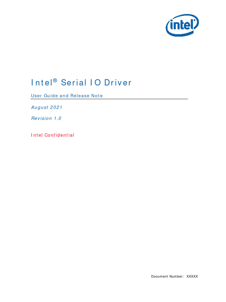 Intel - Serial IO - Bring Up Guide and Release Note Rev1.0 | PDF ...