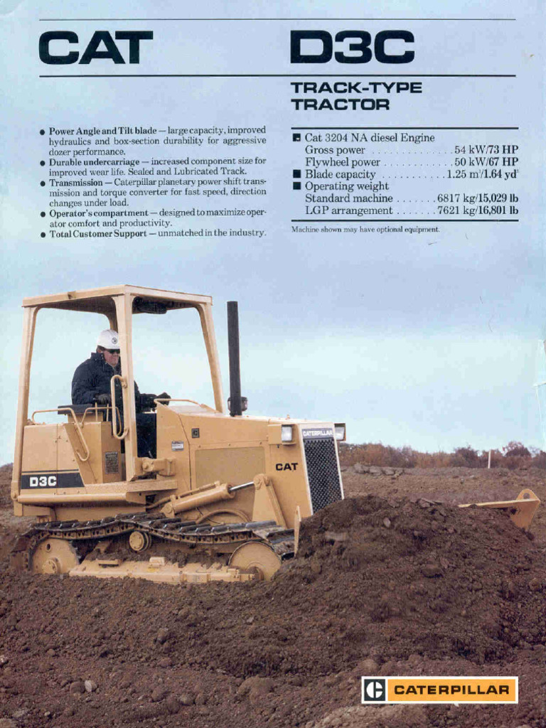 Cat D3C 1988 Bulldozer | PDF
