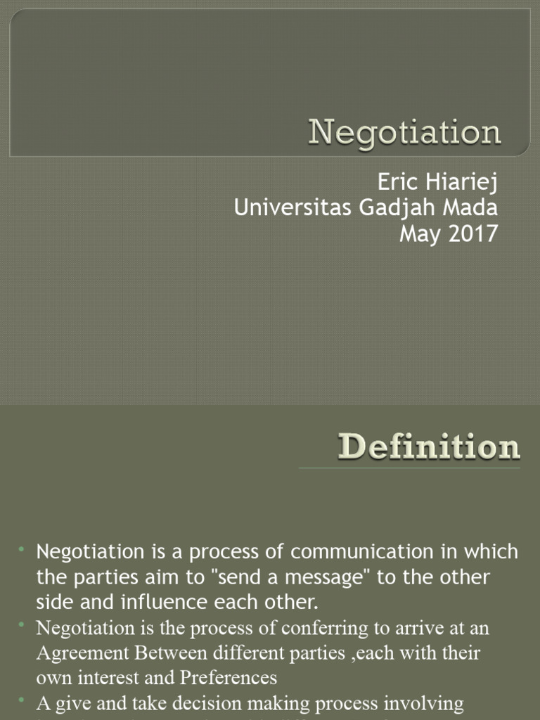 Negotiation PPT 5 | PDF