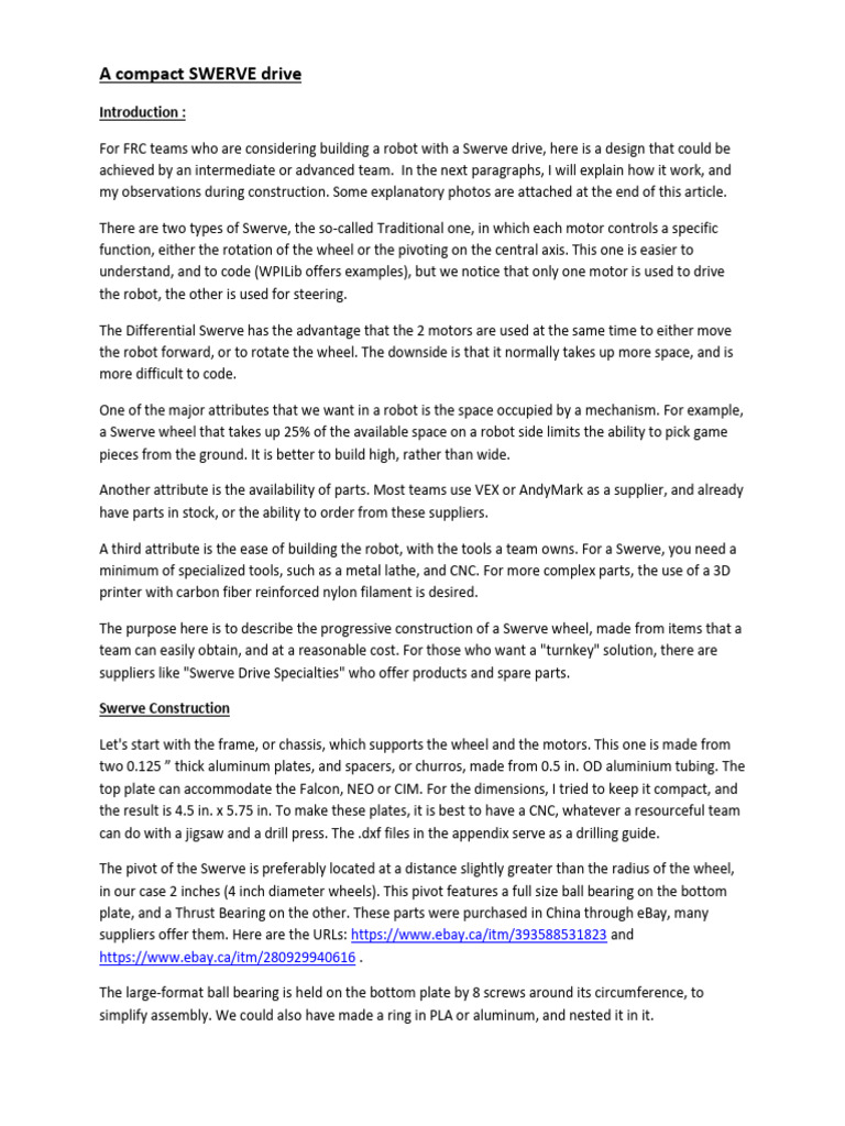 Swerve Traditionnel Eng | PDF