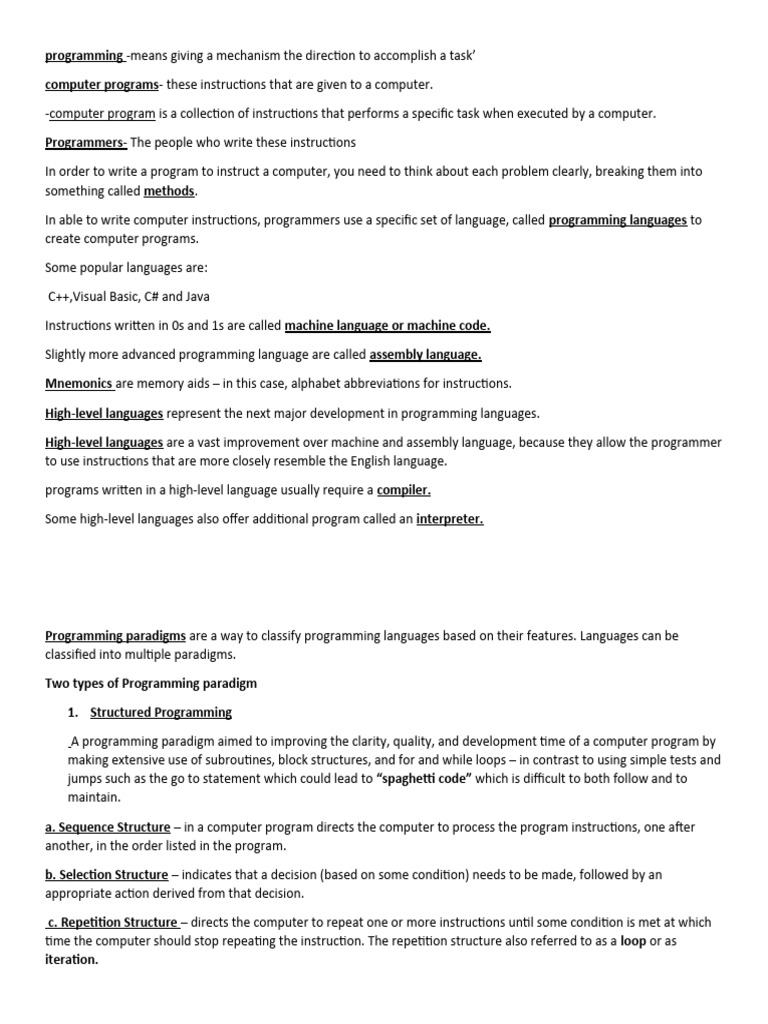 Programming Reviewer | PDF