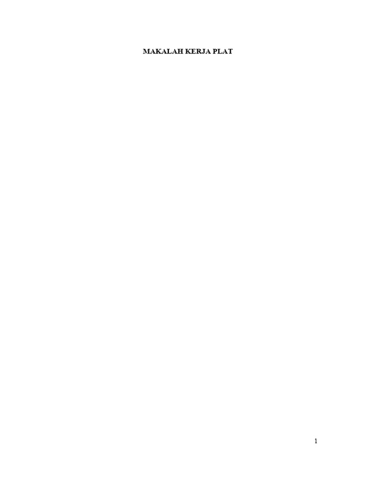 Kerja Plat | PDF