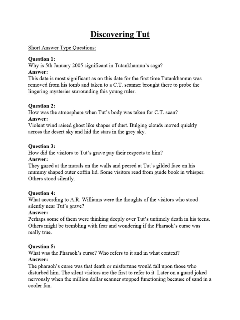 Discovering Tut | PDF | Tutankhamun | Akhenaten