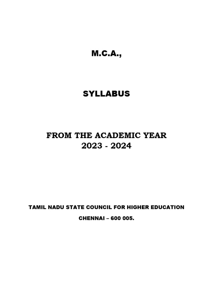 M.C.a. (Master of Computer Application) | PDF