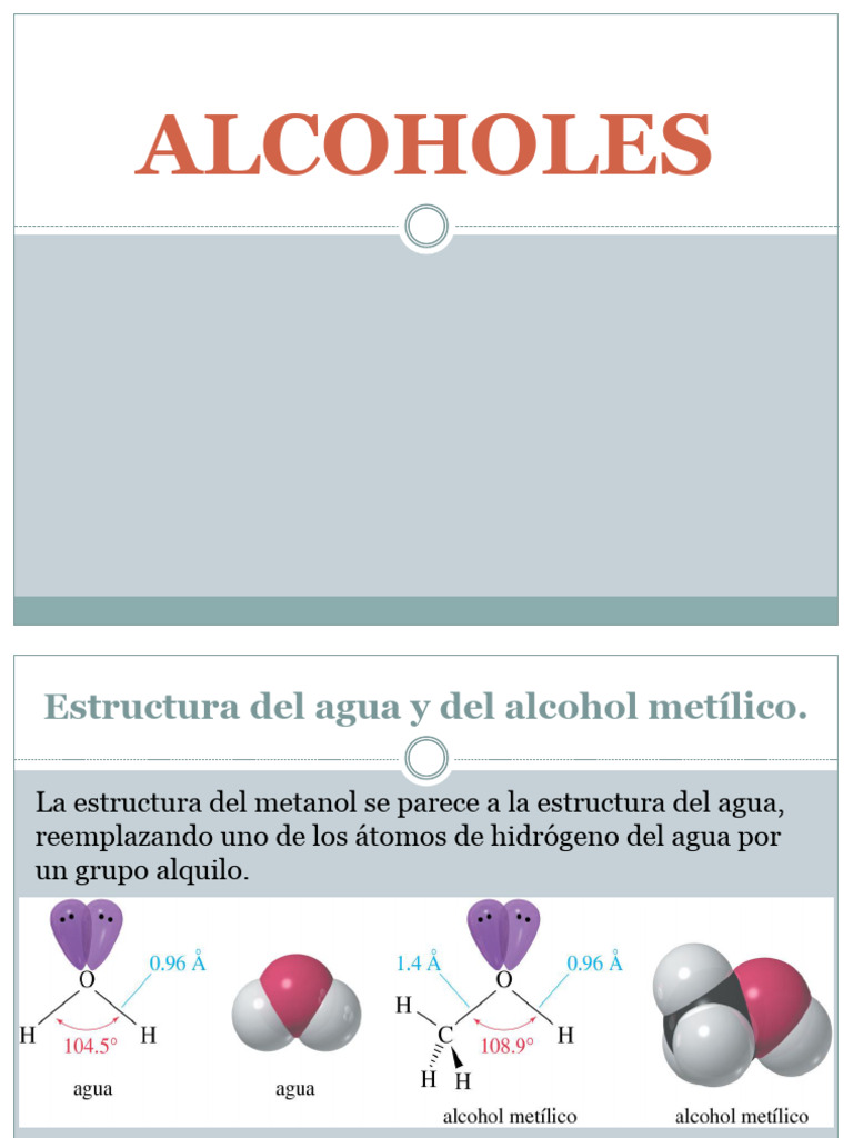 Química de Alcoholes y Reacciones | PDF