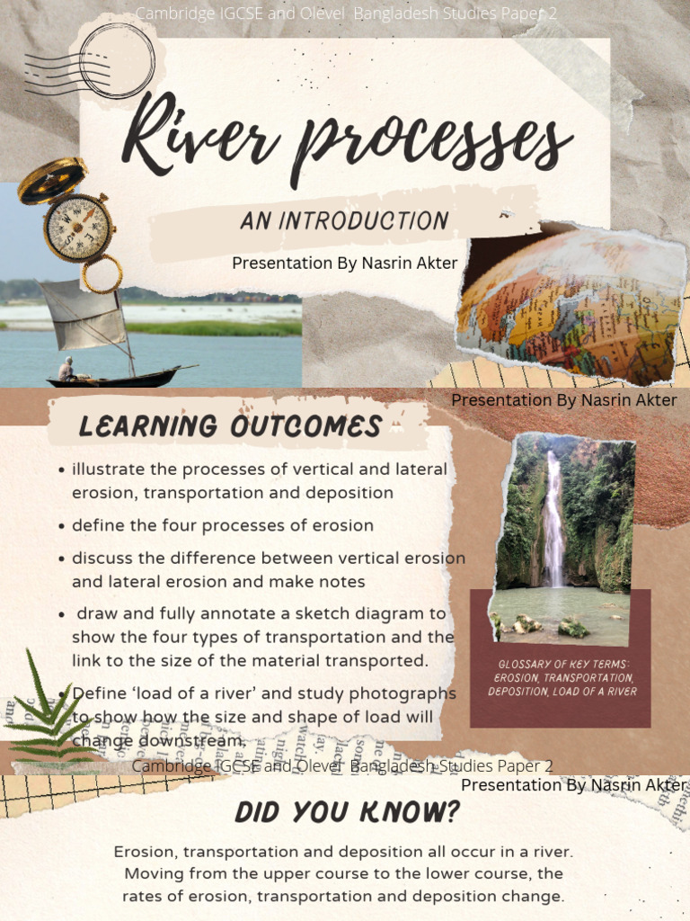 River Erosion and Transportation Processes | PDF