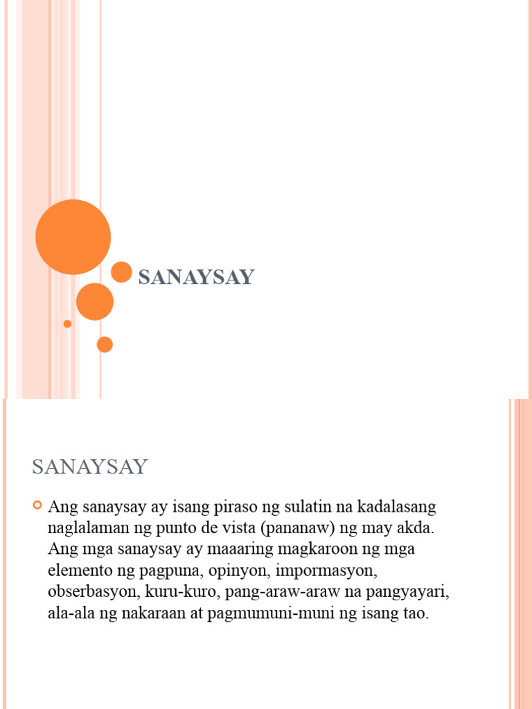 Sanaysay | PDF