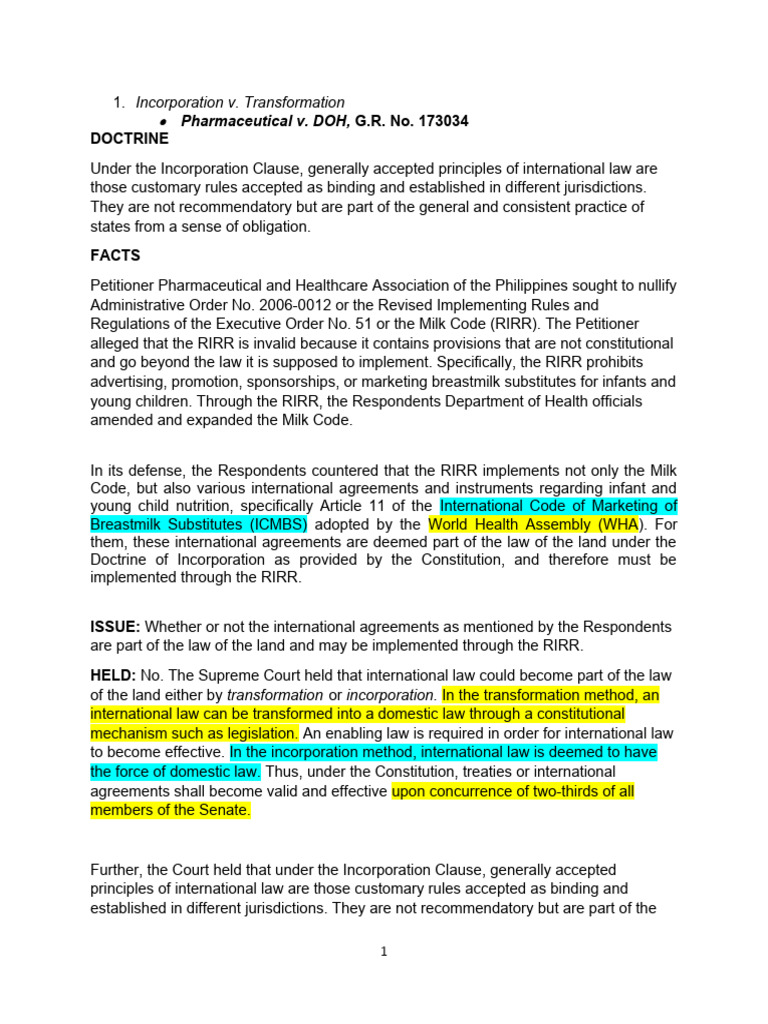 Digested-Cases PIL | PDF