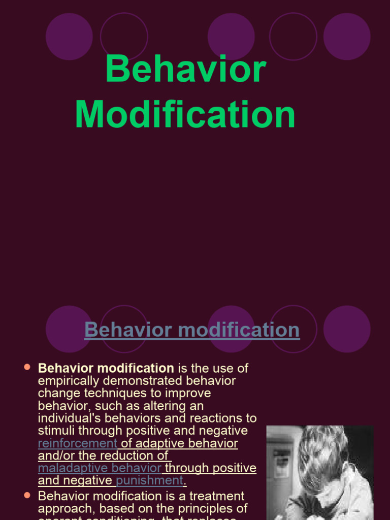 Behavior Modification& Relaxation Training | PDF | Behavior Modification | Relaxation (Psychology)