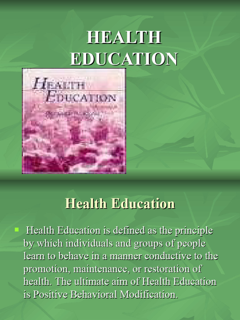 Health Education | PDF | Health Education | Teachers