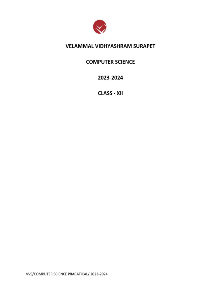 CS Practical File-2024 | PDF