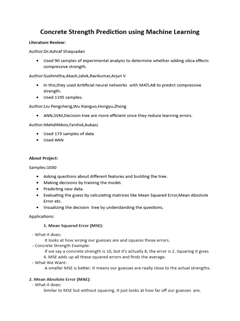Concrete Strength Prediction Using Machine Learning | PDF