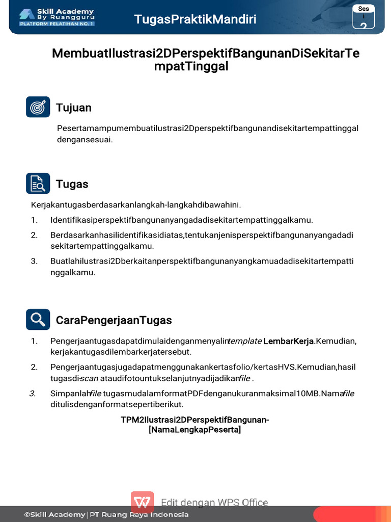 TPM 2 Ilustrasi 2D Perspektif Bangunan - Muhammad Ridwan | PDF | Komputer