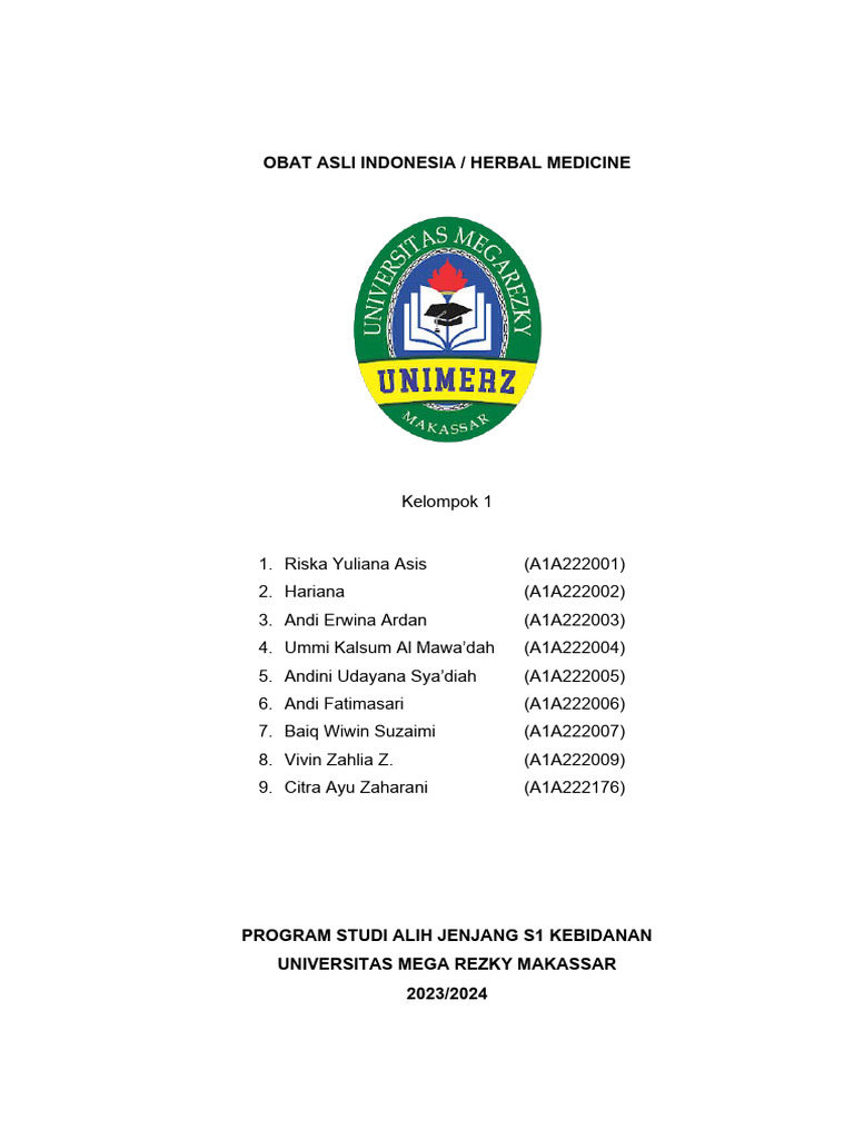 KLP.1 Obat Asil Indonesia | PDF