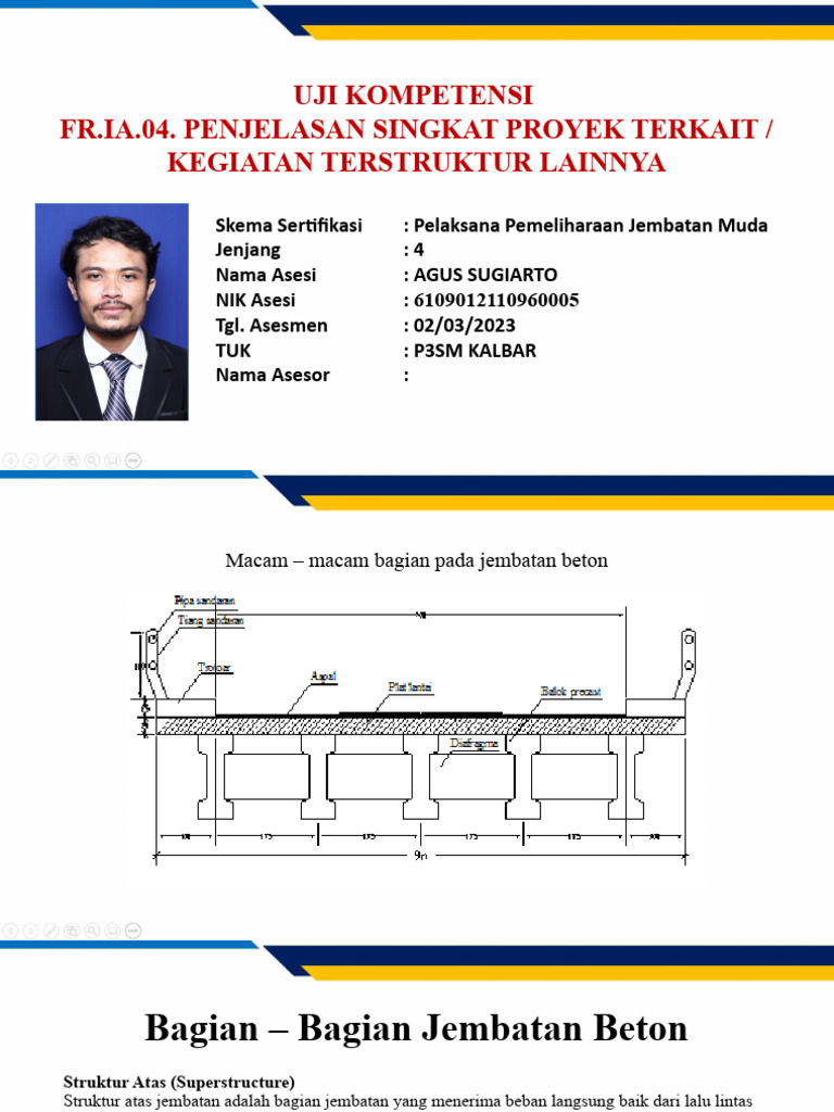 Struktur dan Komponen Jembatan Beton | PDF