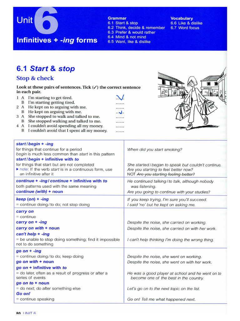 Infinitives - Ing Forms | PDF