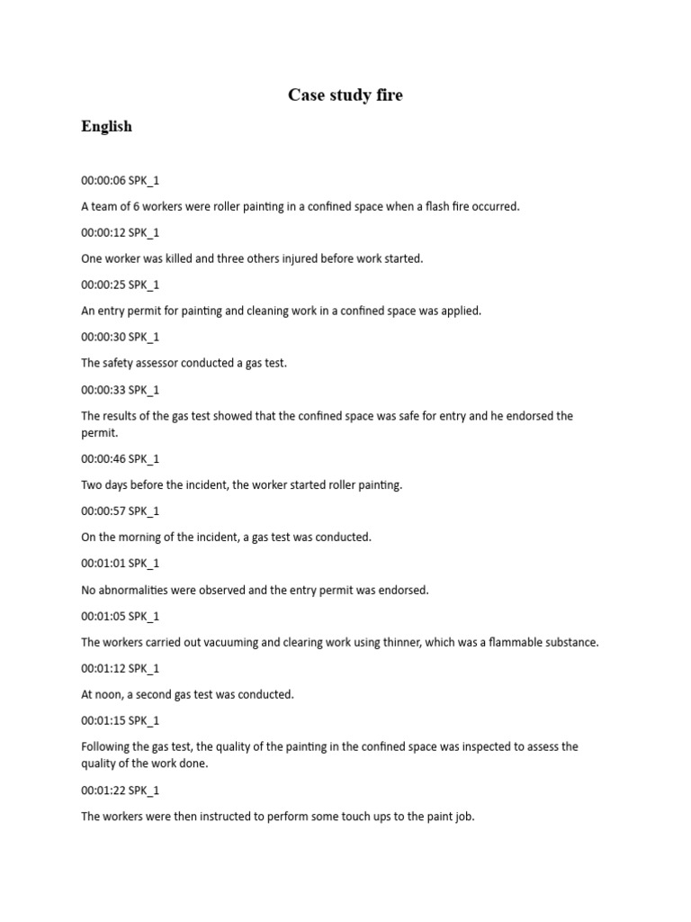 Case Study Fire English Original | PDF | Technology & Engineering