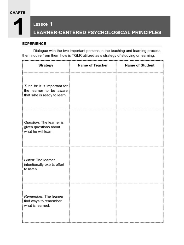 FS1 CHAPTER 1 7 Activities | Download Free PDF | Learning | Learning ...