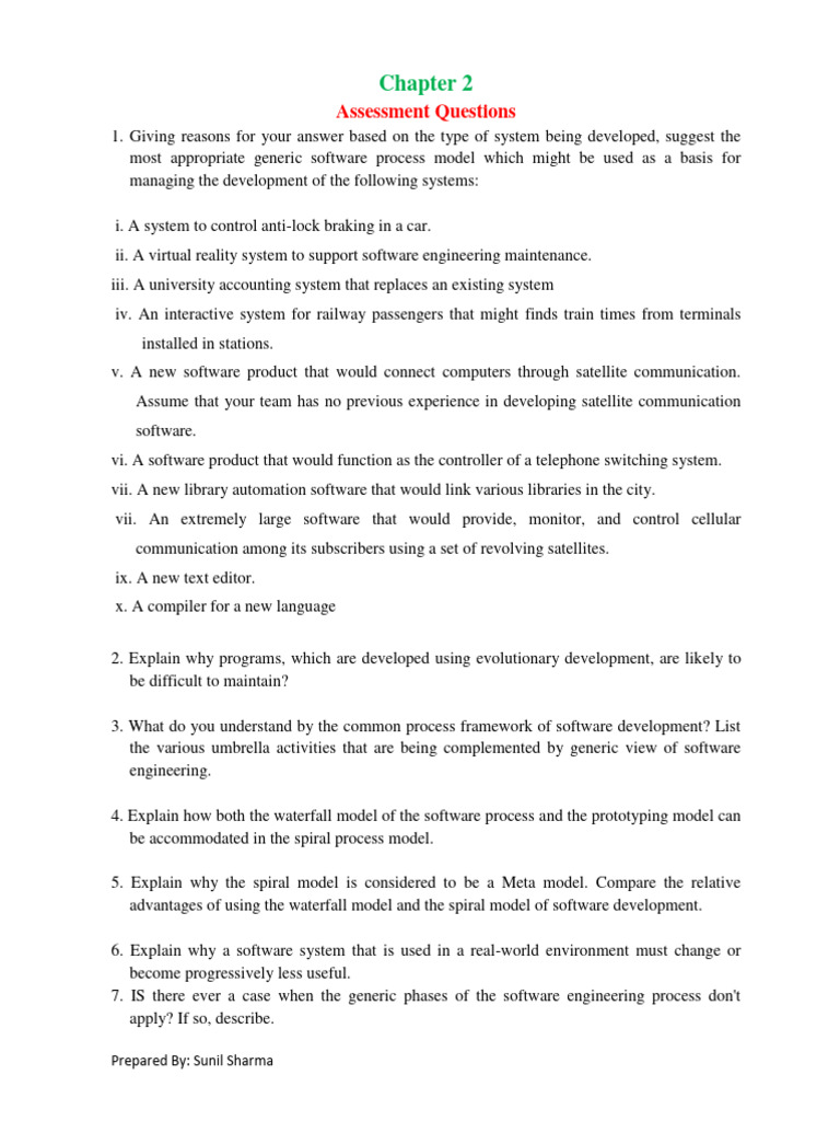 Assessment Questions Chapter 2 | PDF | Art | Technology & Engineering