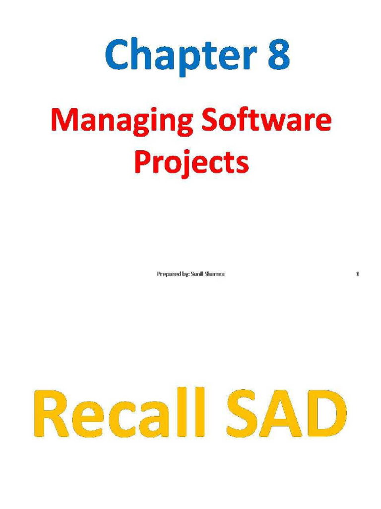 Unit 8 Managing Software Projects | PDF