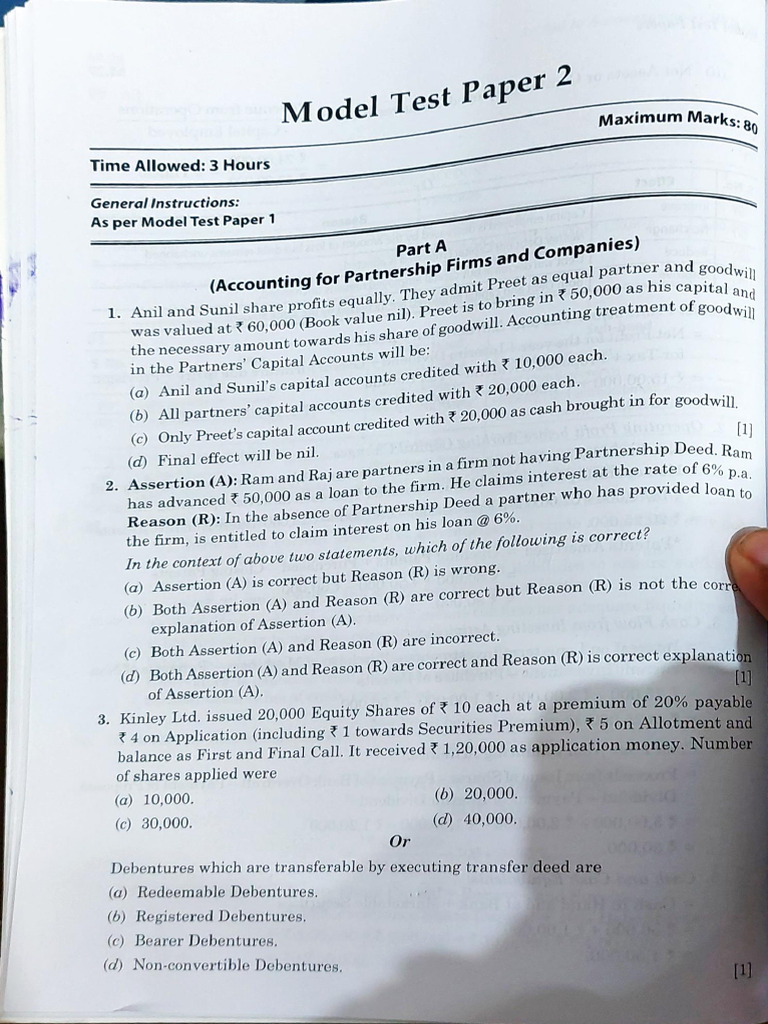 Sample Paper 2 Ts Grewal | PDF