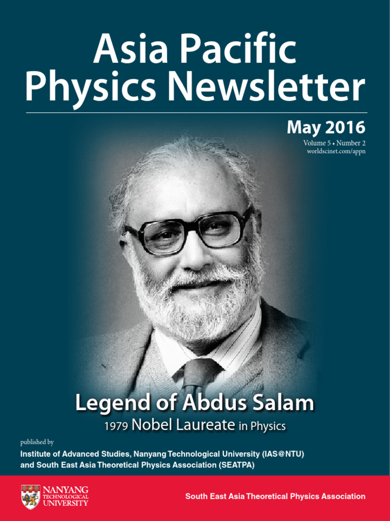 Asia Pacific Physics Newsletter: Legend of Abdus Salam | PDF