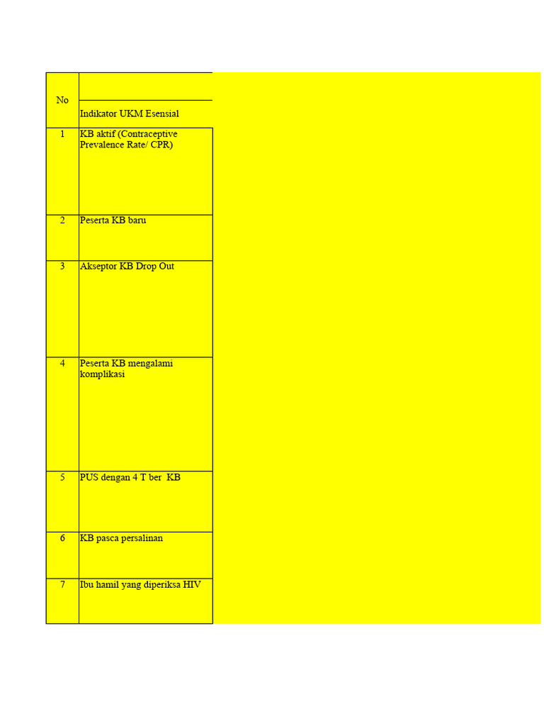 Perhitungan Target Untuk Capaian Program KB | PDF