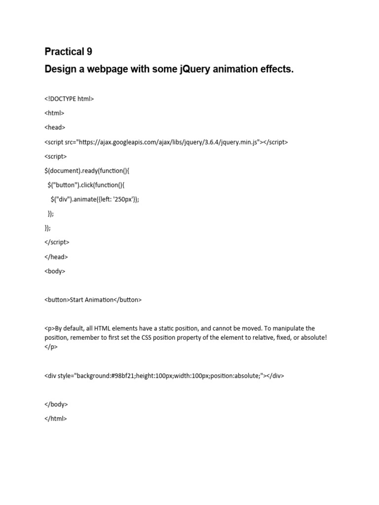 WT-Practical 9 | PDF