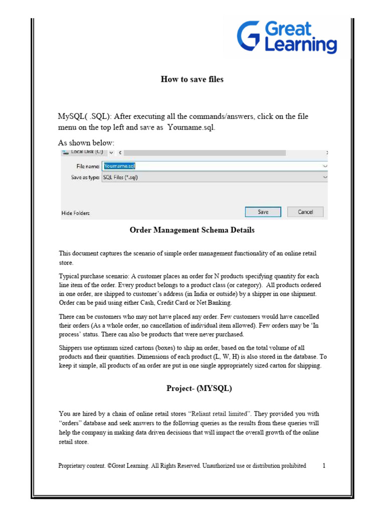 Project Instructions | PDF