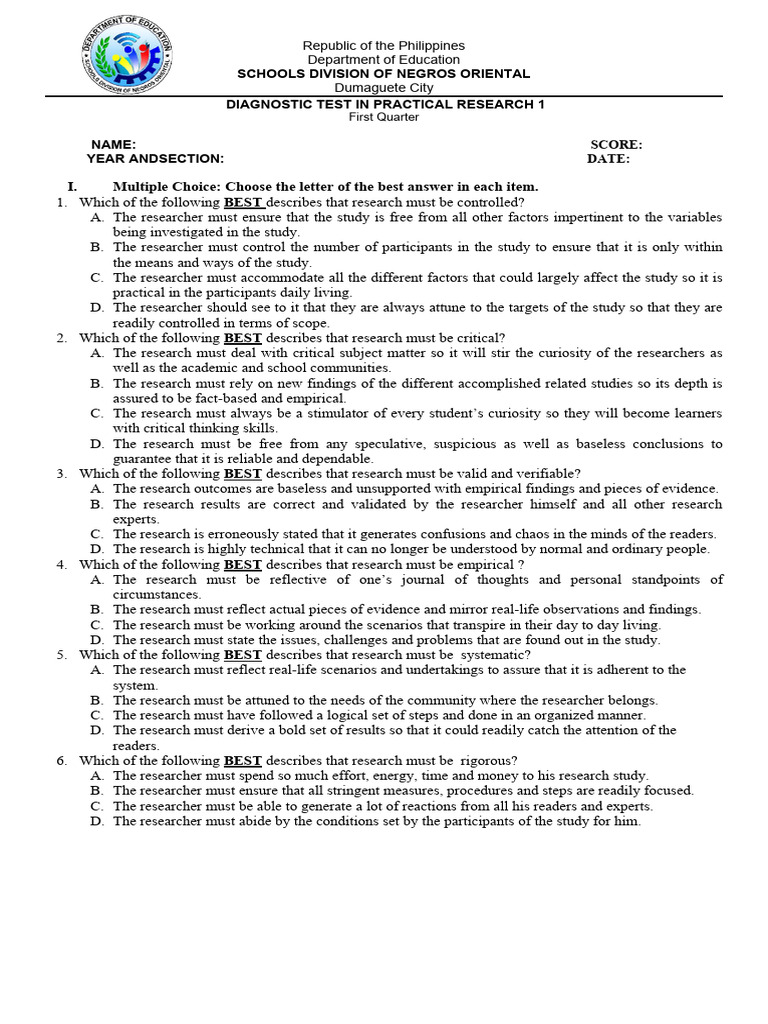 Midterm in Practical Research | PDF