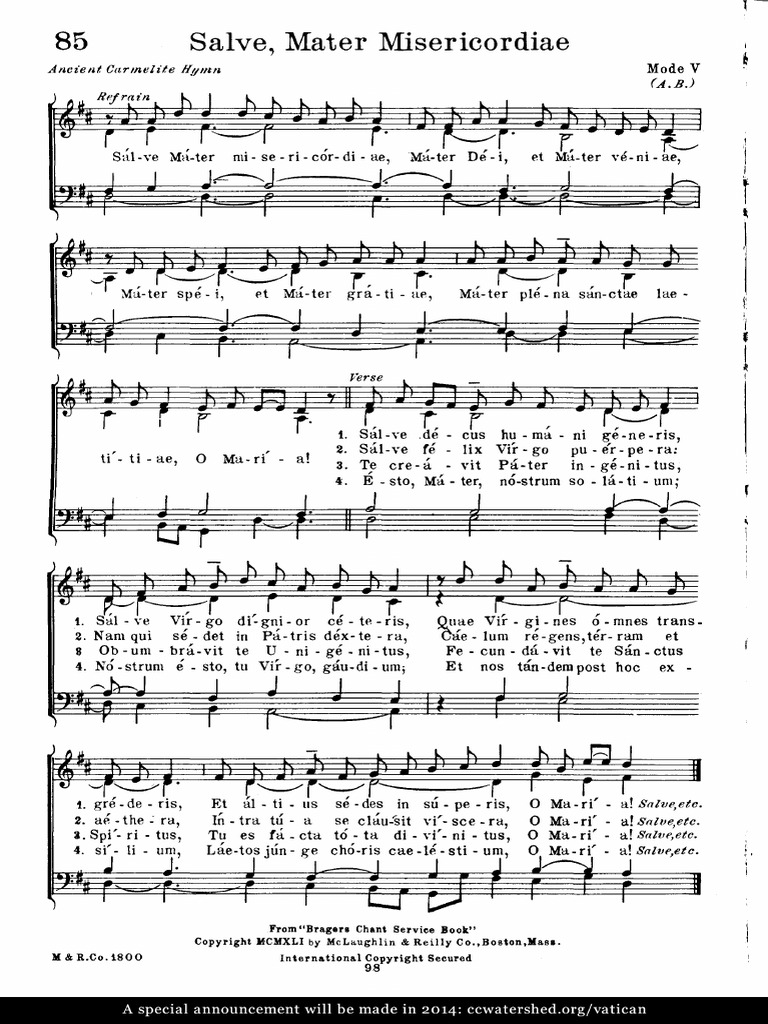 Salve_Mater_Misericordiae | PDF