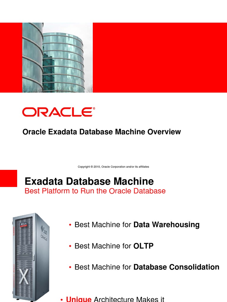 Exadata Technical PPT | Database Index | Oracle Database