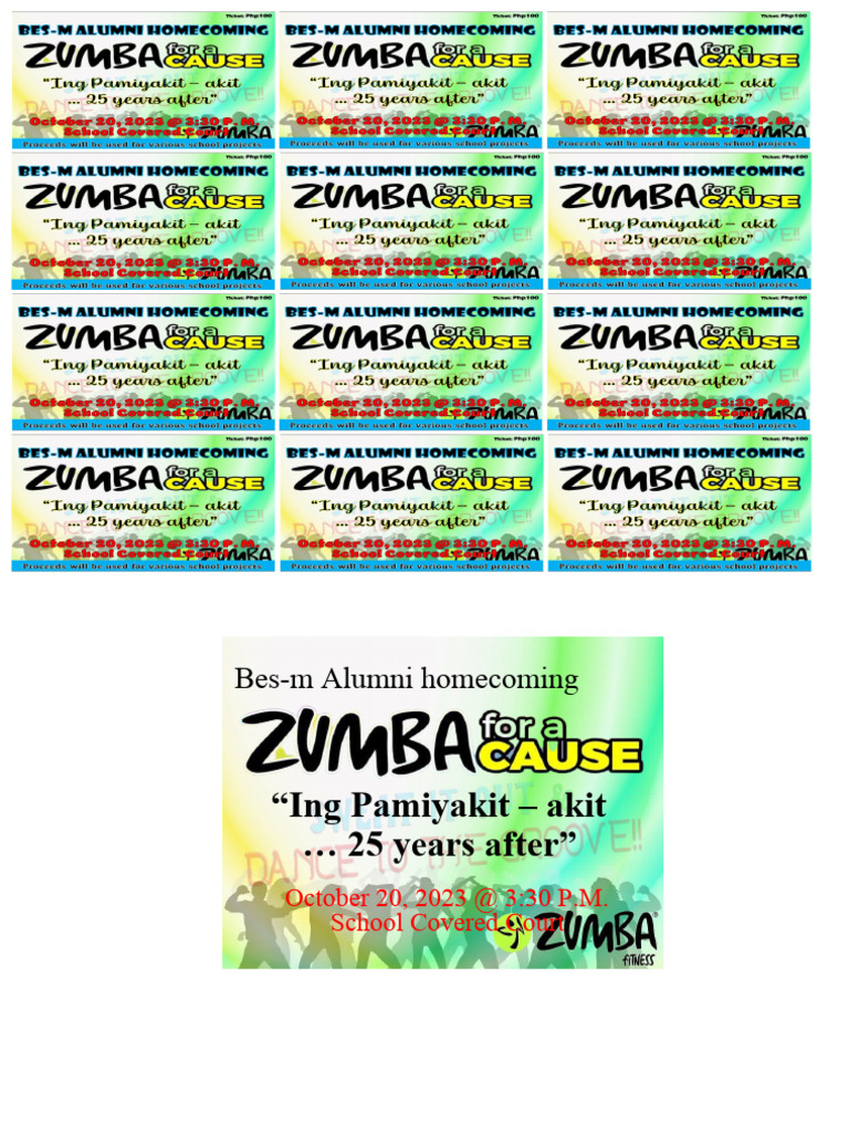 Ticket For Zumba For A Cause | PDF