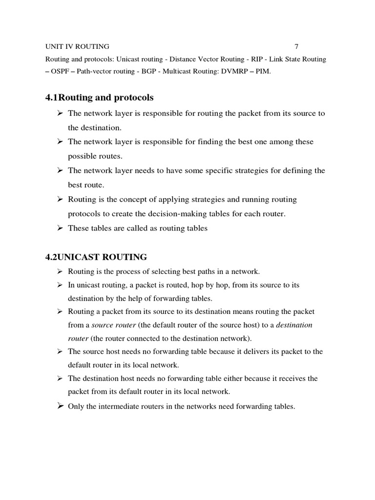 Unit 4 | PDF | Routing | Multicast