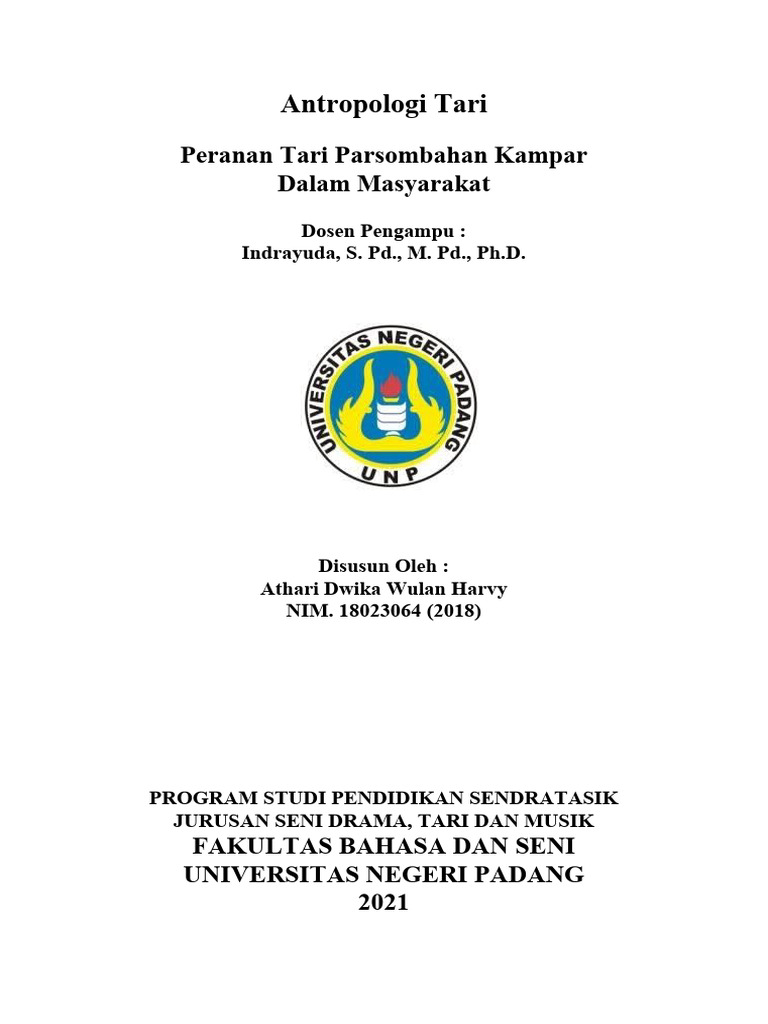Antropologi Tari Uas Athri FIX | PDF | Ilmu Sosial | Seni
