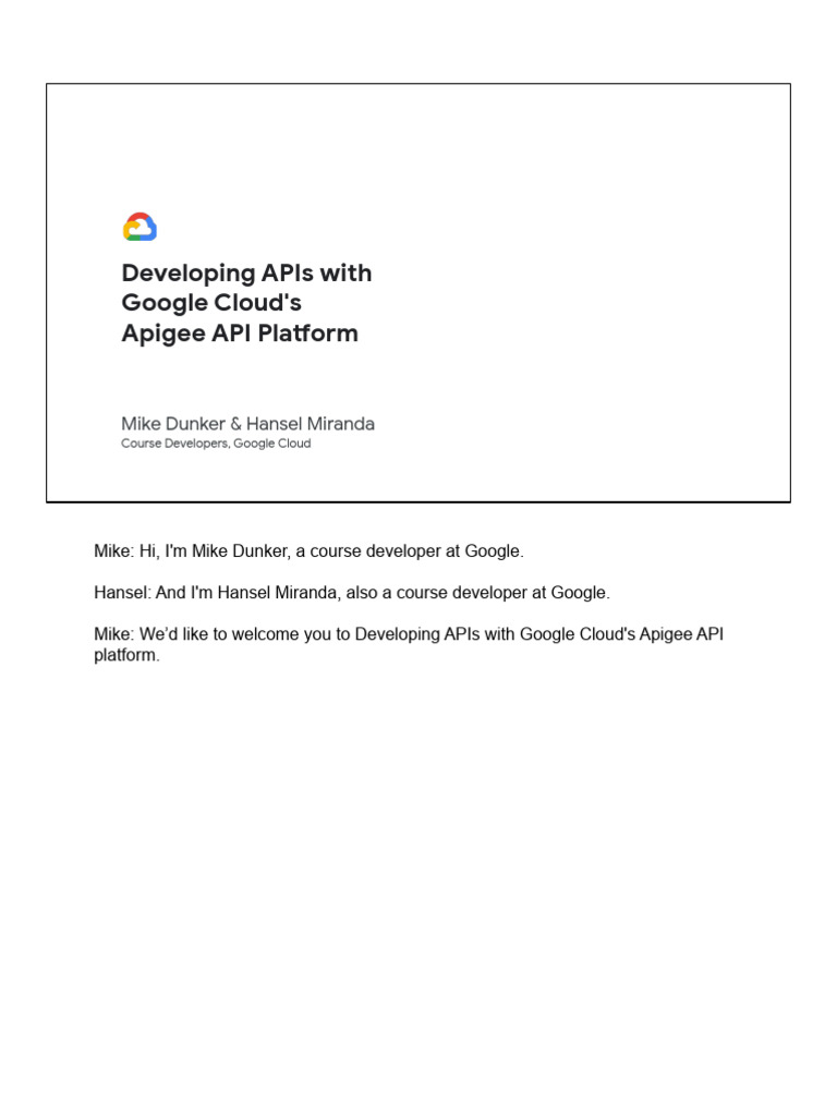 DevelopingAPIs CourseSeriesIntro | PDF