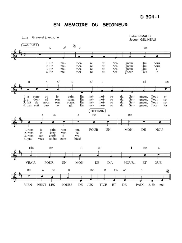 D304 1 en Memoire Du Seigneur | PDF